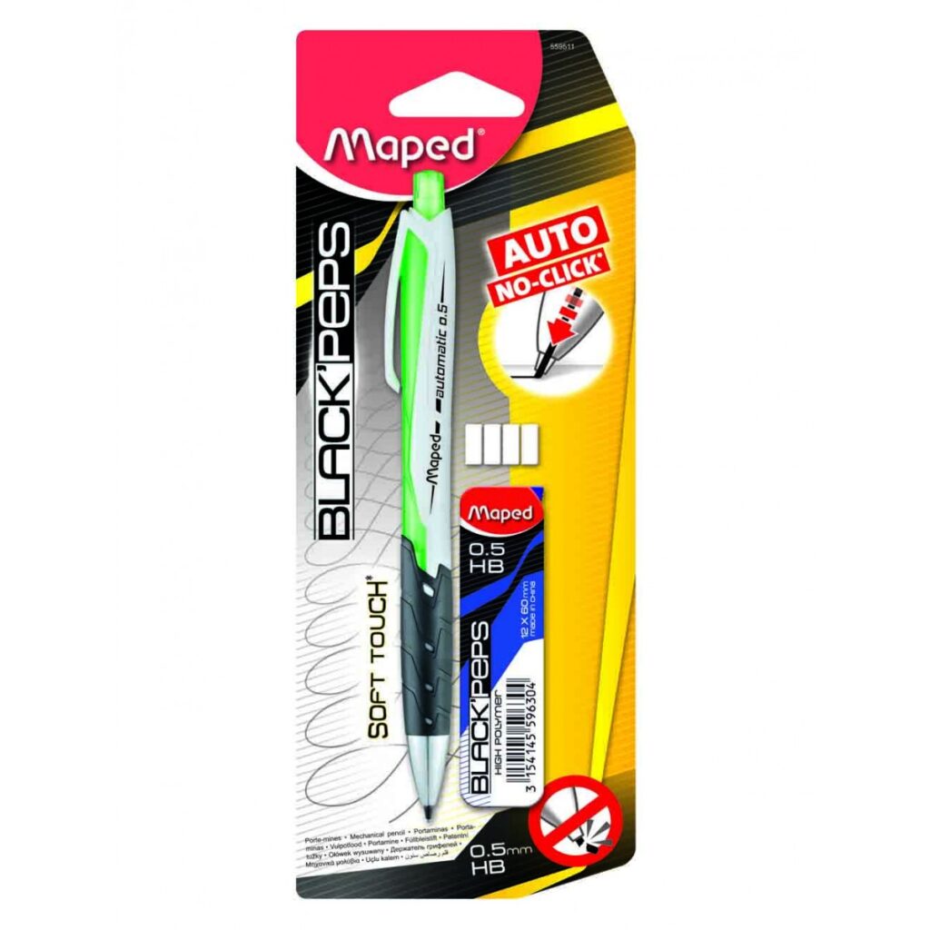 MAPED MECHANICAL PENCIL AUTO 0.5MM +LEAD CASE - Thef:;llstop