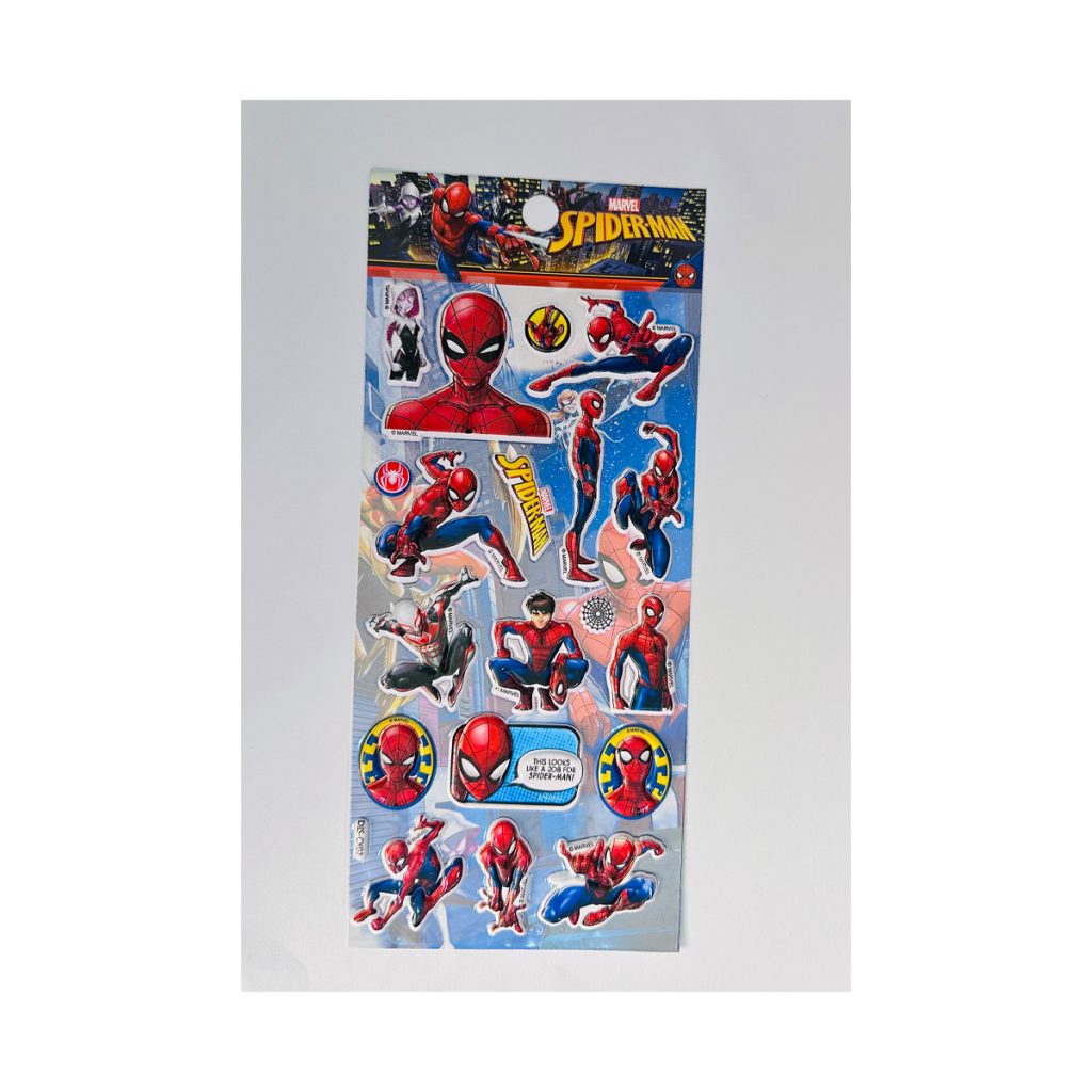 MARVEL SPIDER MAN STICKER SHEET - Thef:;llstop