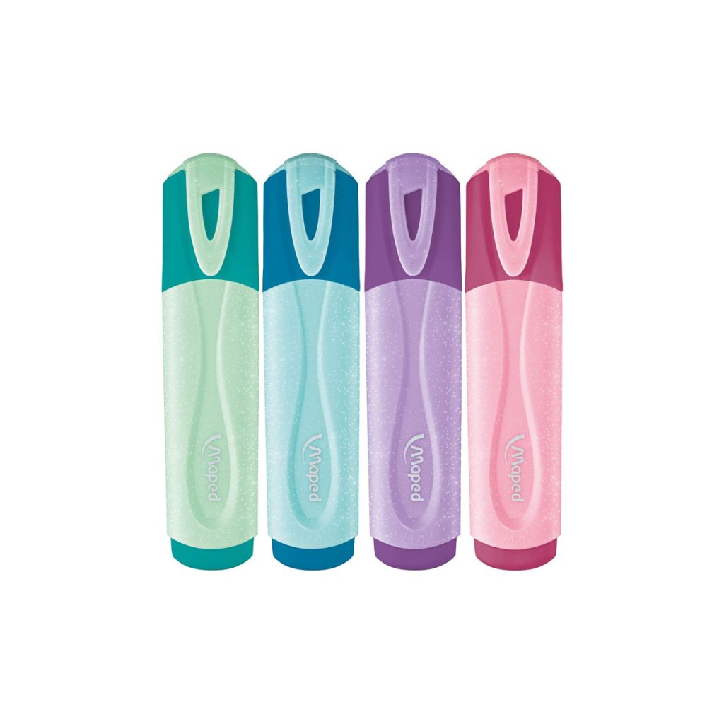 MAPED FLUO PEPS GLITTER HIGHLIGHTERS IN PASTEL COLOURS - Thef:;llstop